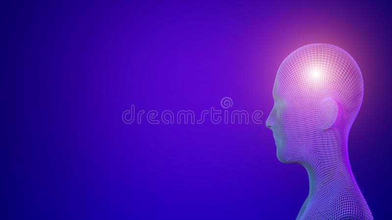 3d Consciousness, Mind, Brain Background. Abstract Colored Sphere in ...