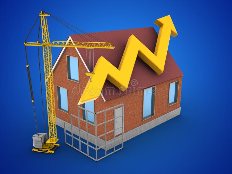 3d construction site stock illustration. Illustration of raising - 90472671