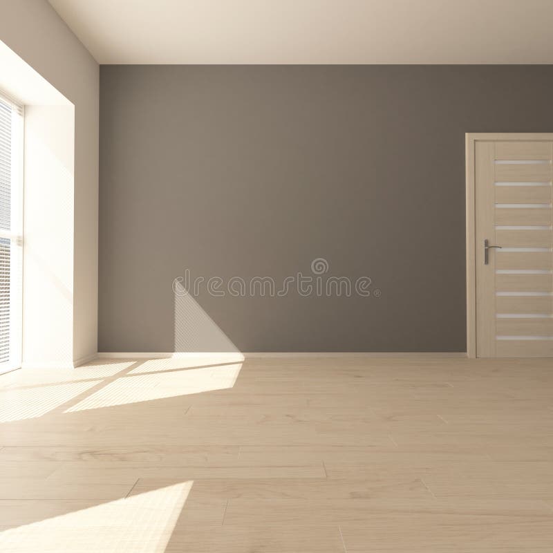 3D Contemporary Empty Room stock photo. Image of natural - 204994060