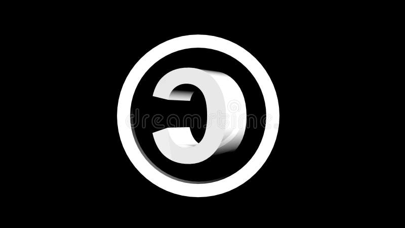 3D Copyright Symbol Spinning. Alpha Channel. Seamless Looping Stock ...