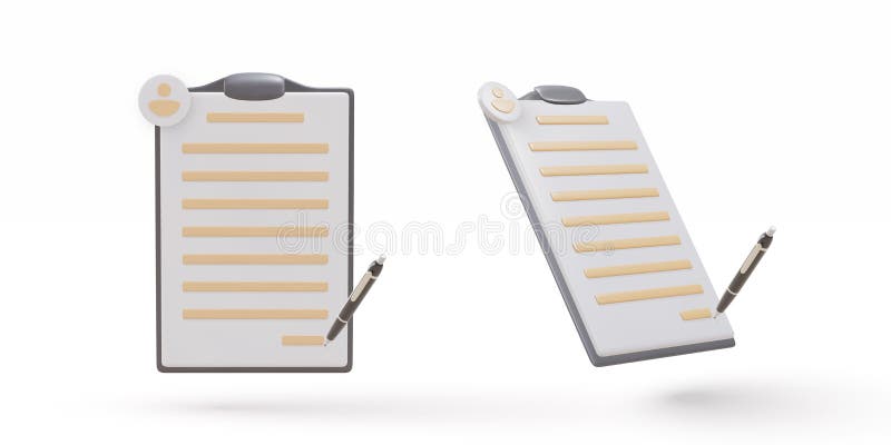 3d Copywriting, Writing Icon. Two Document and Pens. Vector ...