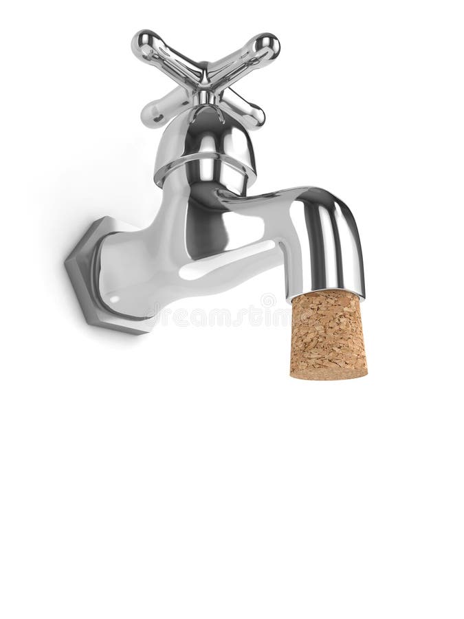 3d Corked tap stock illustration. Illustration of drip - 39369939