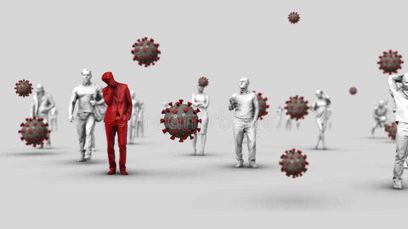 Coronavirus People Man Infected Stock Illustration - Illustration of ...