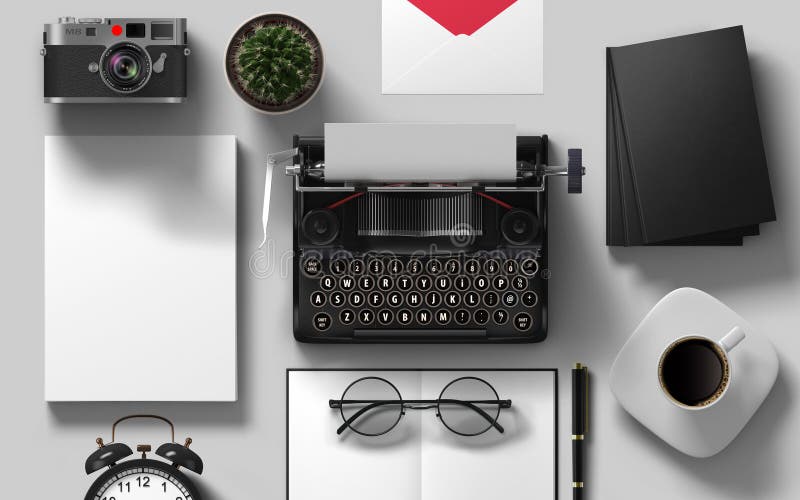 3d Corporate Mockup Identity Isolated Objects Set Stock Illustration ...