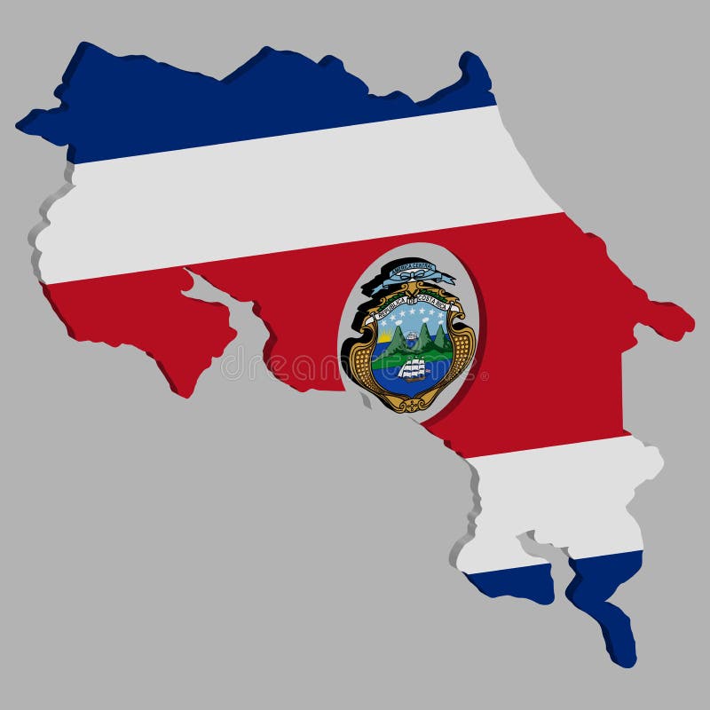 Costa Rica Map Flag Stock Illustrations – 1,491 Costa Rica Map Flag ...