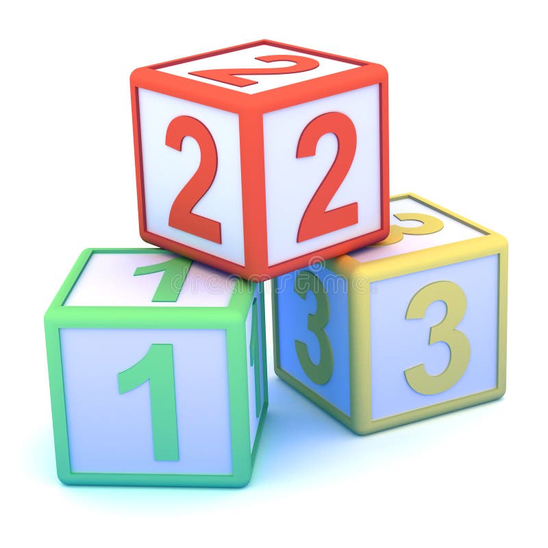 3d Counting blocks stock illustration. Illustration of blocks - 42231092