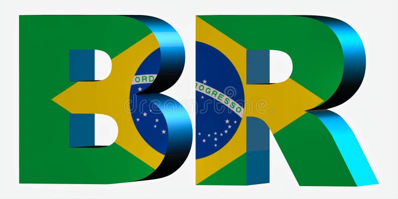 3d Country Short Code Letters - Brazil Stock Illustration ...