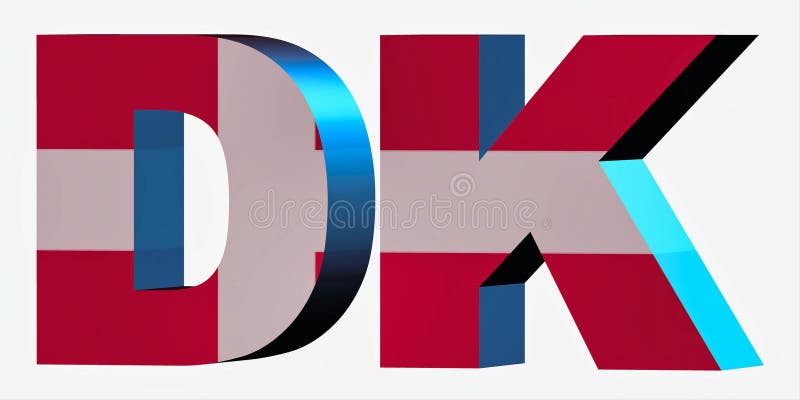 3d Country Short Code Letters - Denmark Stock Illustration ...