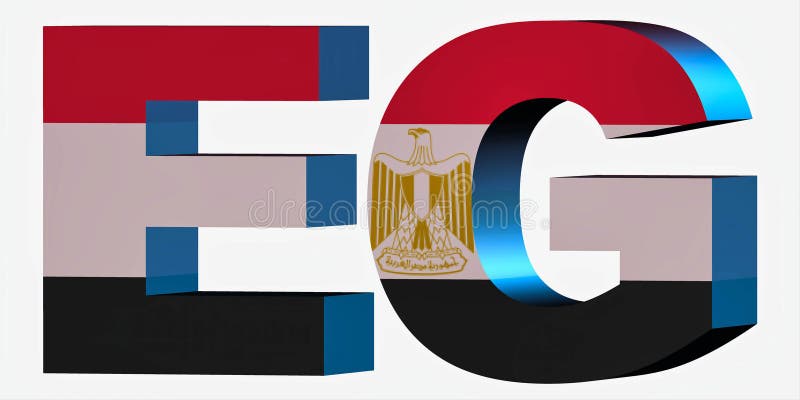 3d Country Short Code Letters - Egypt Stock Illustration - Illustration ...