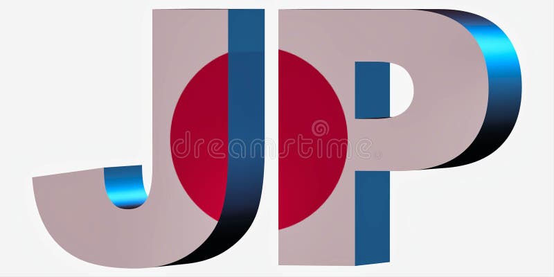 3d Country Short Code Letters - Japan Stock Illustration - Illustration ...