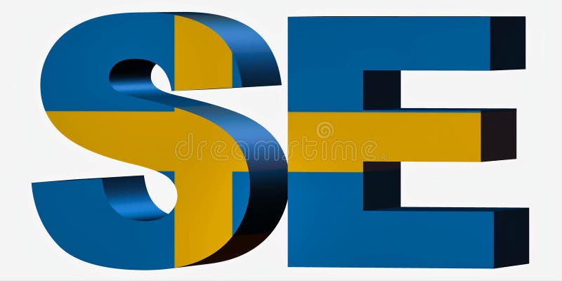3d Country Short Code Letters - Sweden Stock Illustration ...