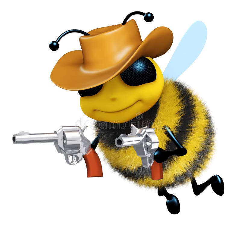 3d Cowboy bee stock illustration. Illustration of insect - 39950265