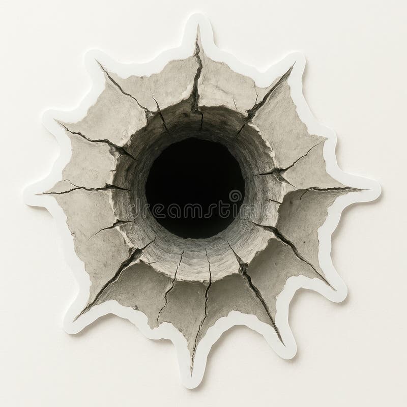Cracked Wall Hole Sticker Stock Photos - Free & Royalty-Free Stock ...