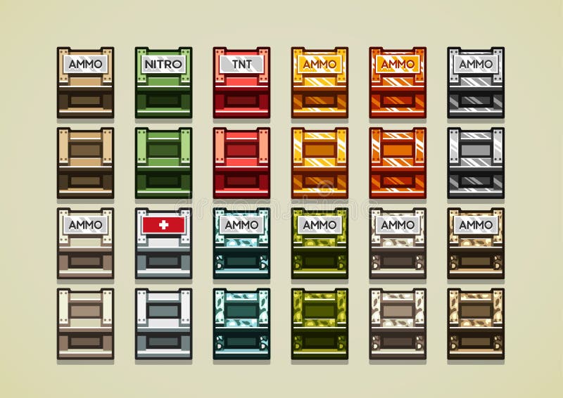 Different Ground Sprites at Night Stock Vector - Illustration of tiles ...