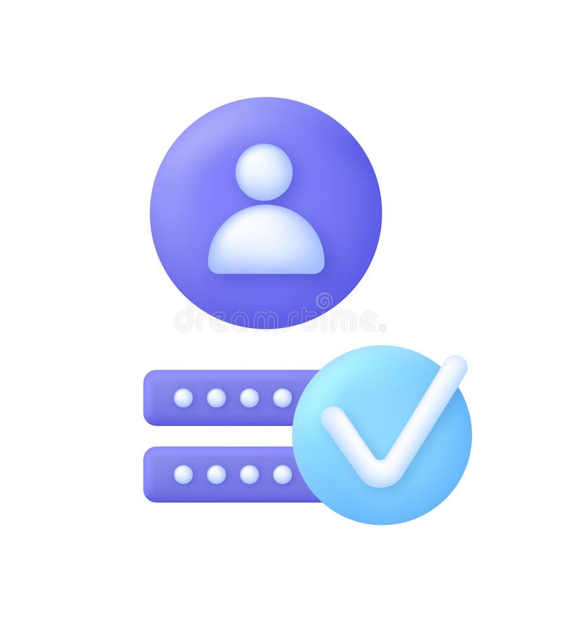 3D Create Your Account Illustration. User Authorization, Sign in To ...