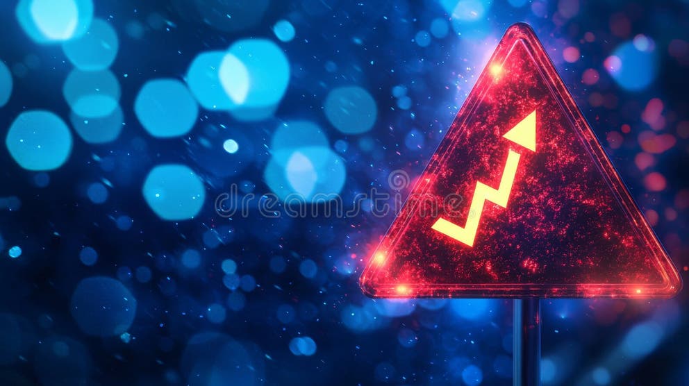 This 3D Creative Illustration Depicts a Danger Warning Triangle Banner ...