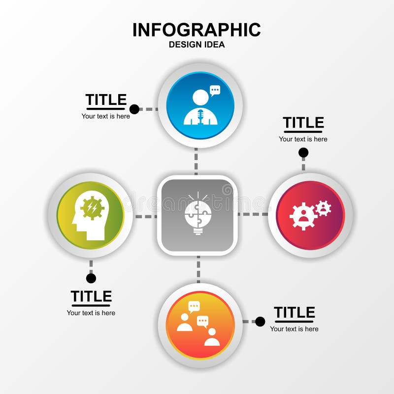 3D Creative Infographic with Gradient Style Stock Vector - Illustration ...