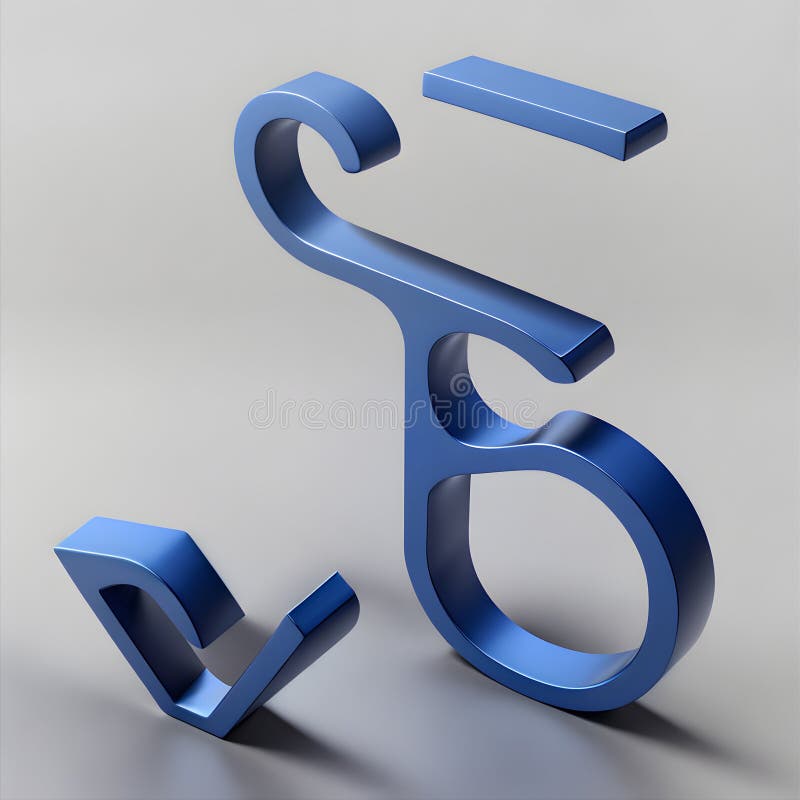 3D Creative Shape Symbol Blue Color for Logo Stock Illustration ...