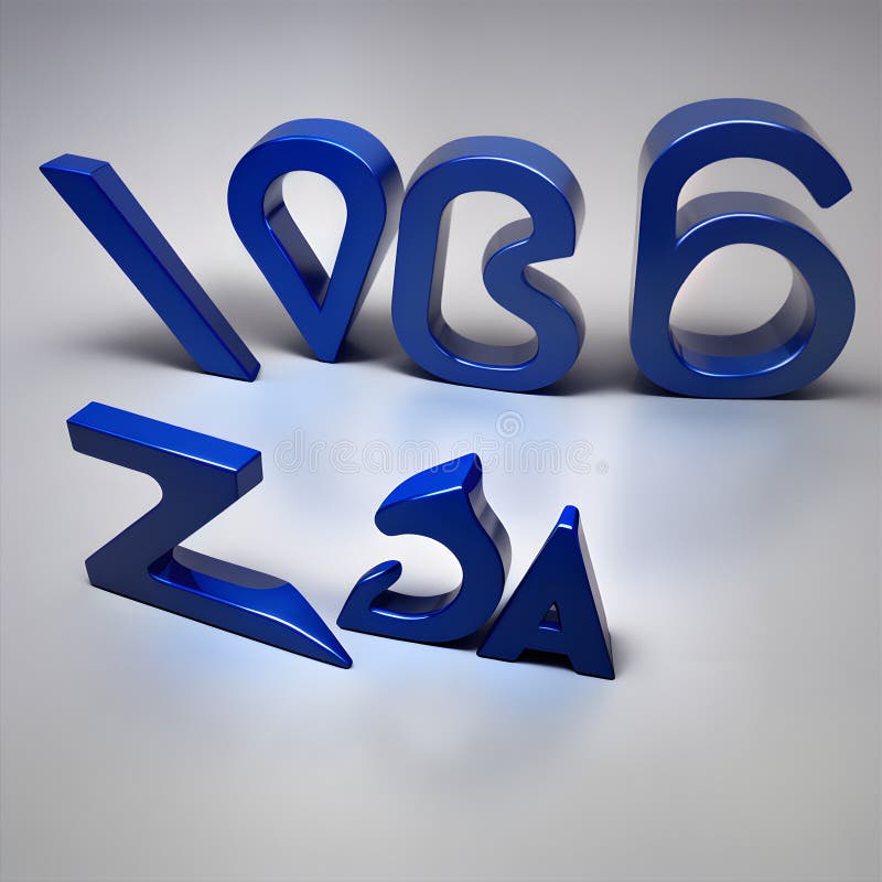 3D Creative Shape Symbol Blue Color for Logo Stock Illustration ...