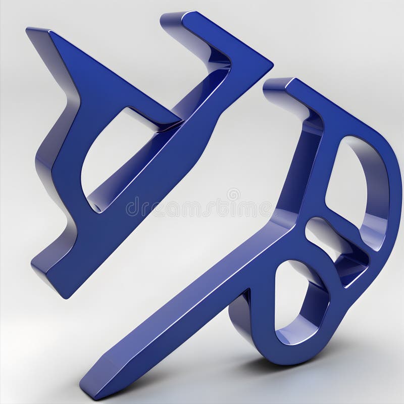 3D Creative Shape Symbol Blue Color for Logo Stock Illustration ...