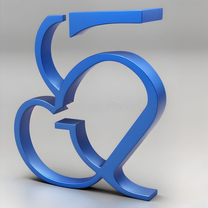 3D Creative Shape Symbol Blue Color for Logo Stock Illustration ...