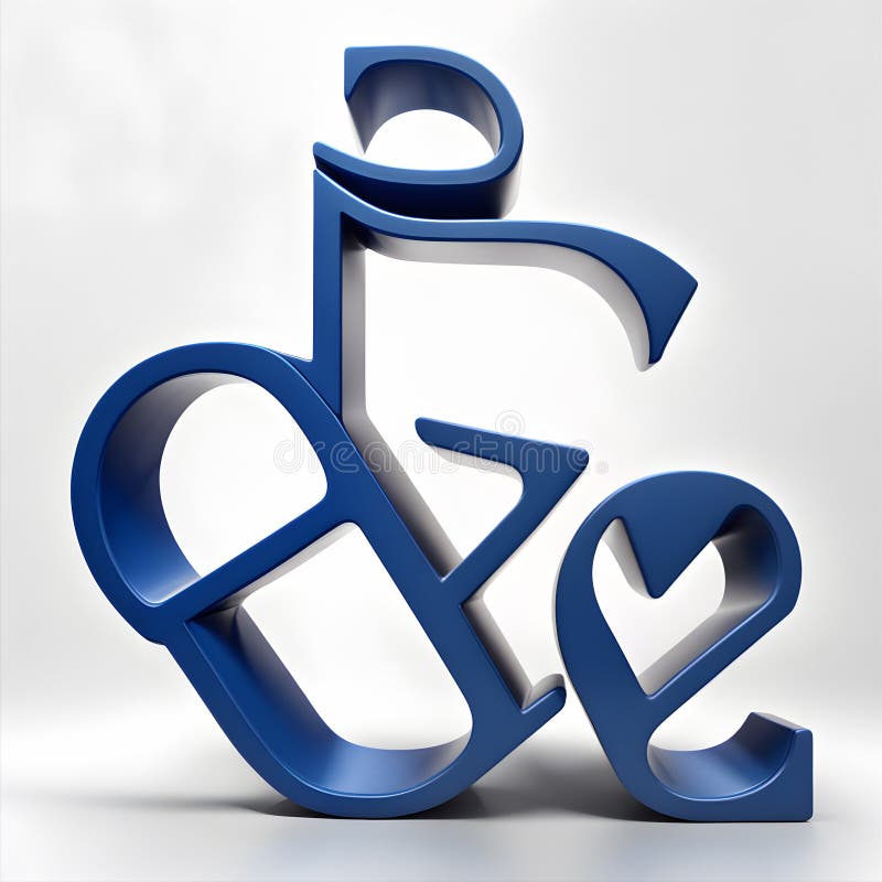 3D Creative Shape Symbol Blue Color for Logo Stock Illustration ...