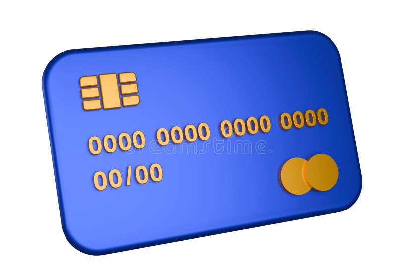 3D Credit Card Illustration. Bank Card 3d Template Isolated Stock ...