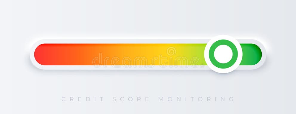 3d Credit Score Meter Concept for Data Display Stock Vector ...