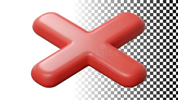 3D Cross Mark, X Symbol, and Error Icon for Negative Feedback Designs ...