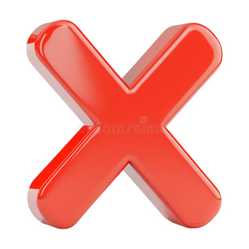 3D Cross or No Entry Sign on Transparent Background - Ai Generated ...