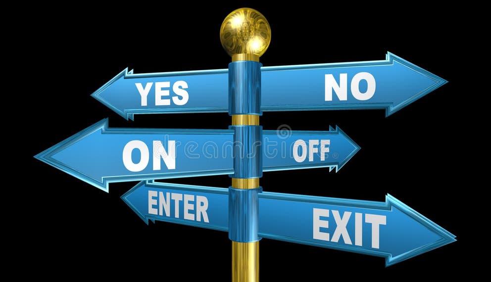 3d Crossroads,approval Words Stock Illustration - Illustration of path ...