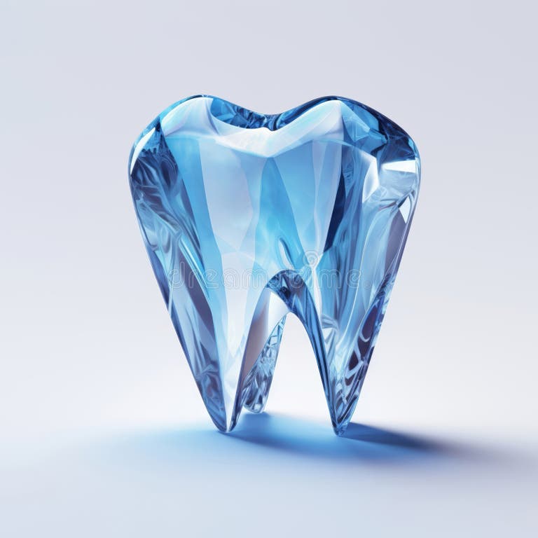 3D Crystal Tooth stock image. Image of symbol, enamel - 322457631
