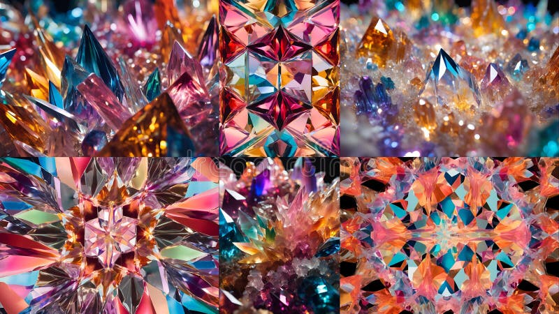 3d Crystal Universe Reflecting Light Stock Image - Image of purple ...