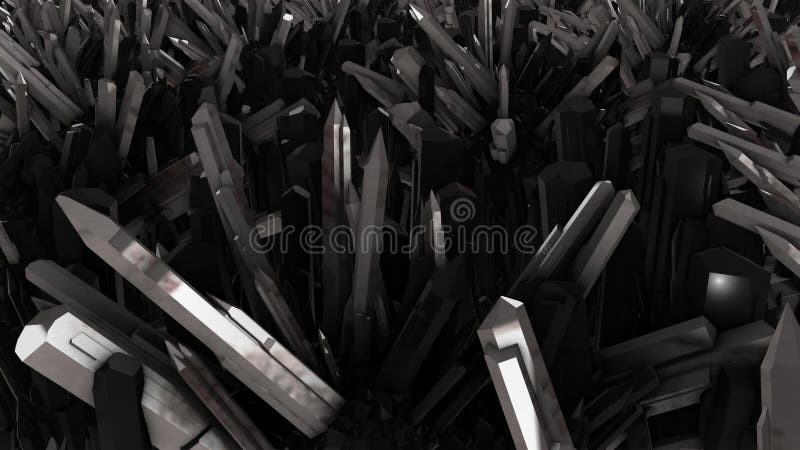 3D Crystals. Colorful Fantasy Energy Crystals Stock Video - Video of ...