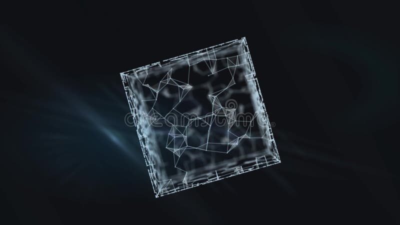 3d Cube With Binary Code Network Abstract Video Background Stock Footage Video Of Pattern