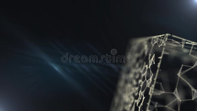 3d Cube With Binary Code Network Abstract Video Background Stock Video