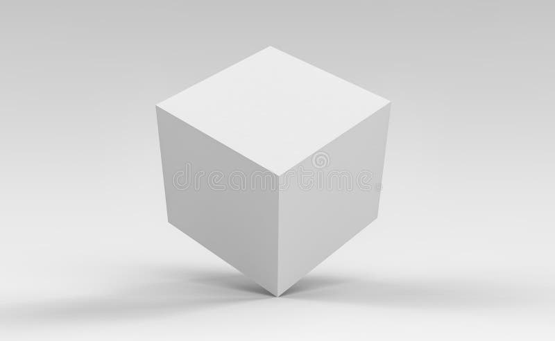 3d Cube Box Render on Isolated Background for Product Package Design ...