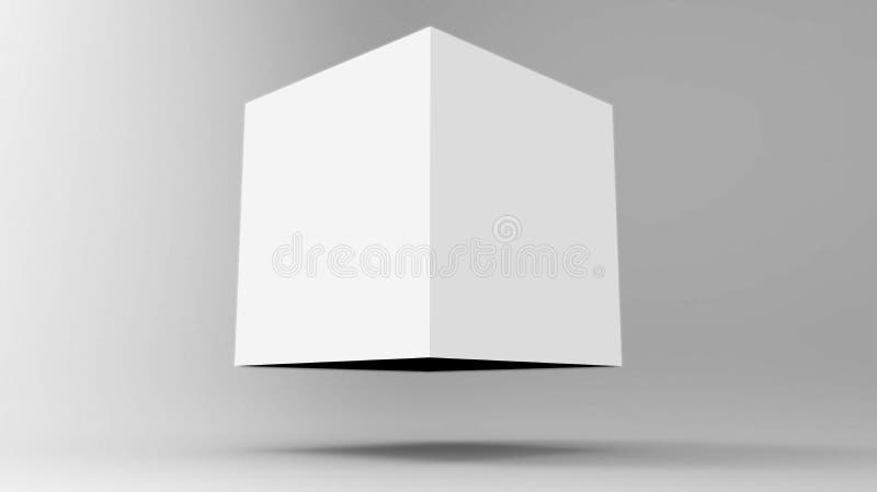 3d Cube Box Render on Isolated Background for Product Package Design ...