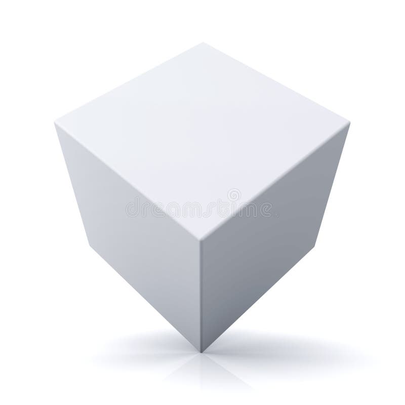 3d Cube or Box on White Background Stock Illustration - Illustration of ...