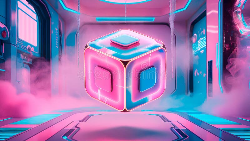 3d Cube Dj New Modern Generated AI Stock Photo - Image of font, games ...