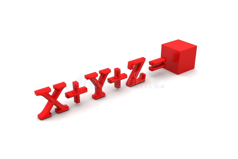 3d mathematical equation stock illustration. Illustration of equation ...