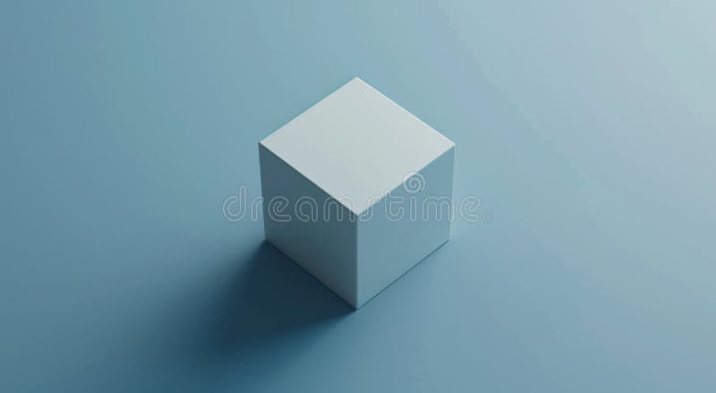 3D Cube Isolated on Transparent Background, Minimal Geometric Shape ...