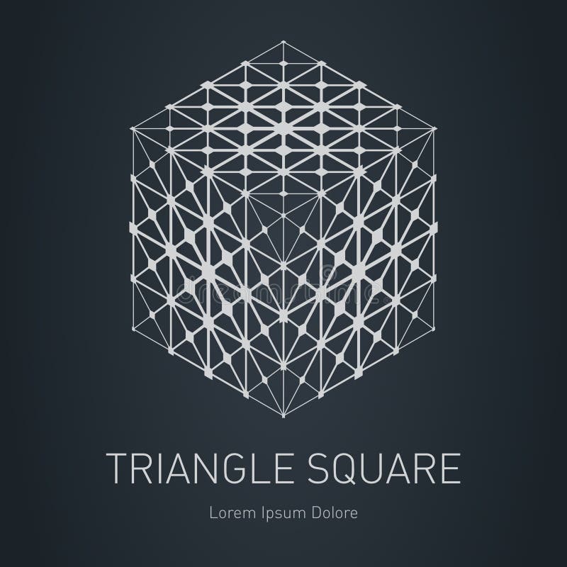 Low-poly Mesh. Modern Stylish Logo. Design Element with Squares ...