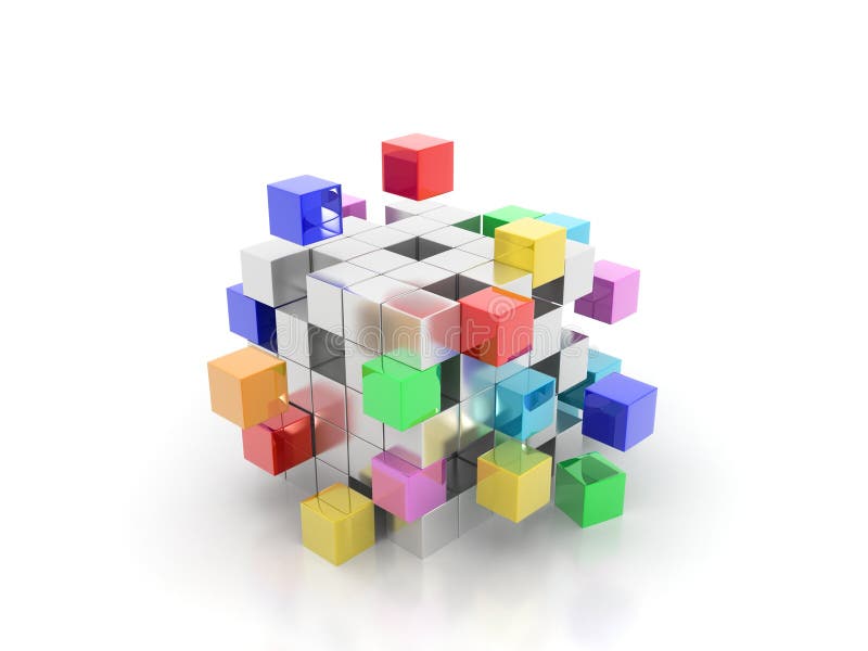 3D Cube stock illustration. Illustration of create, geometric - 45901698