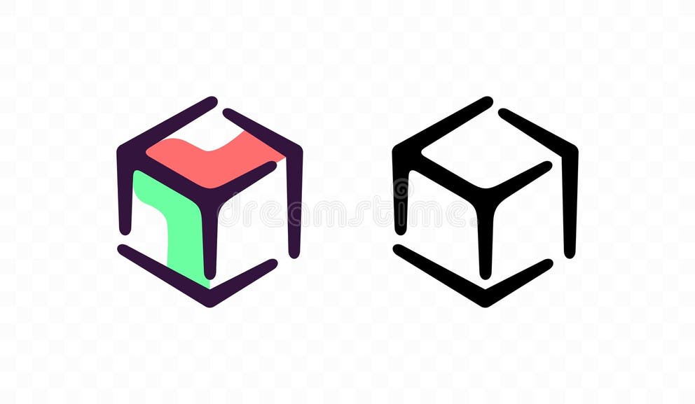 3D Cube, Modeling and Cybernetics, Graphic Design Stock Illustration ...