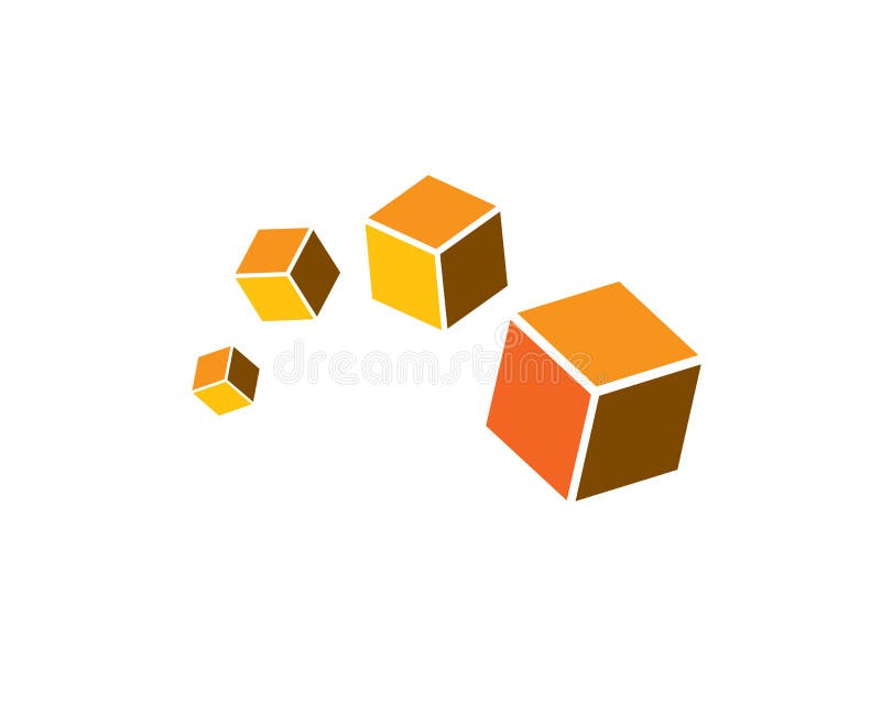 3d Cube Movement from Small To Big Stock Vector - Illustration of ...