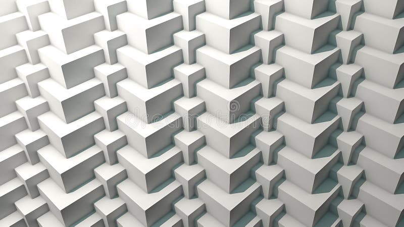 3D Cube Pattern Repetition with Shadows. Stock Illustration ...