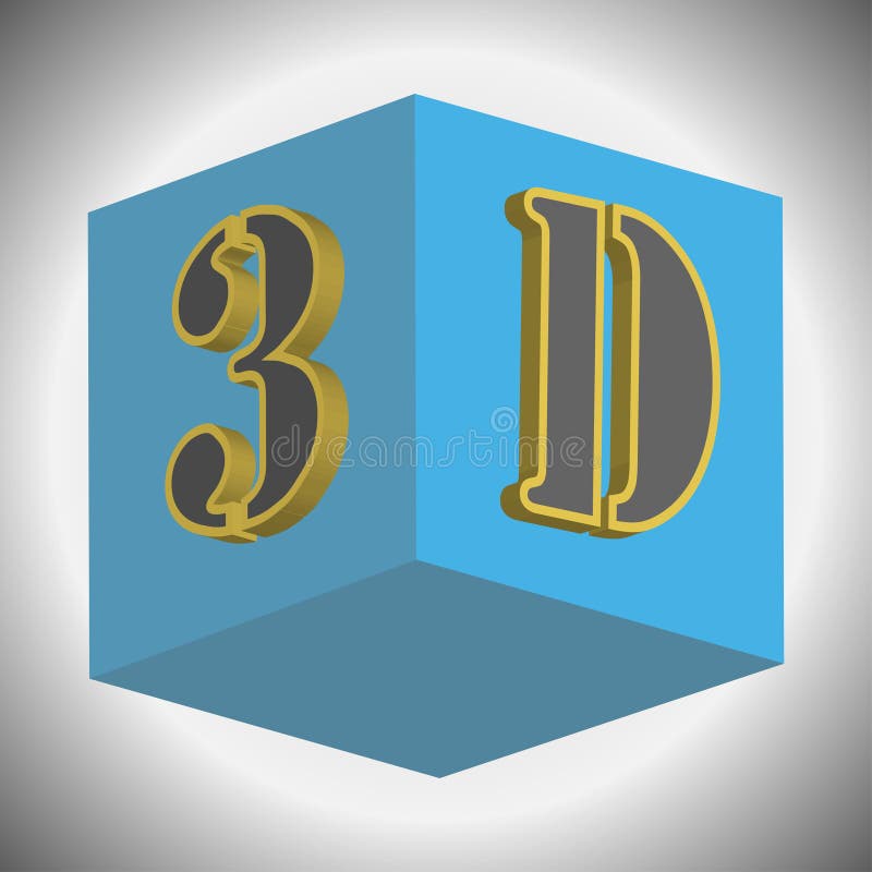 3d cube Printing symbol stock illustration. Illustration of vector ...