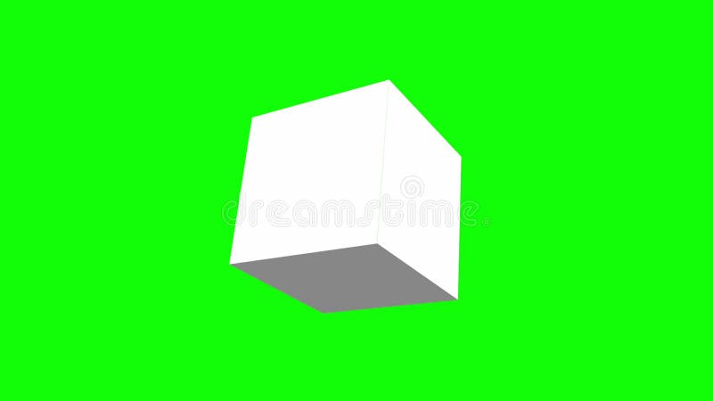 3D Cube Rotating with All Direction on Green Screen Animation (Chroma ...
