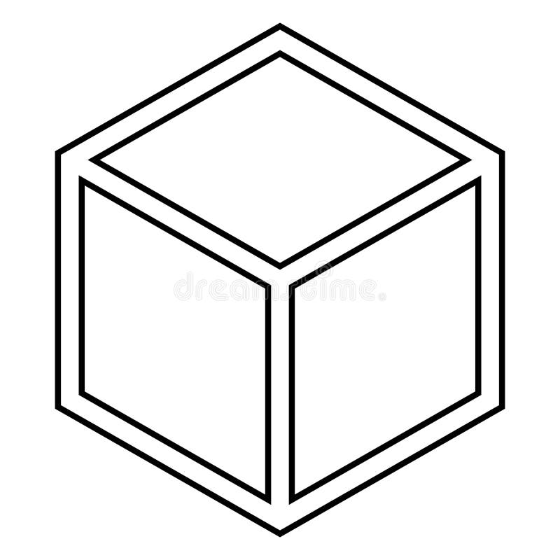 3d Cube Rotation View Icon Cube Rotation Thin Line Icon Cube 360 Degrees Rotate Vector